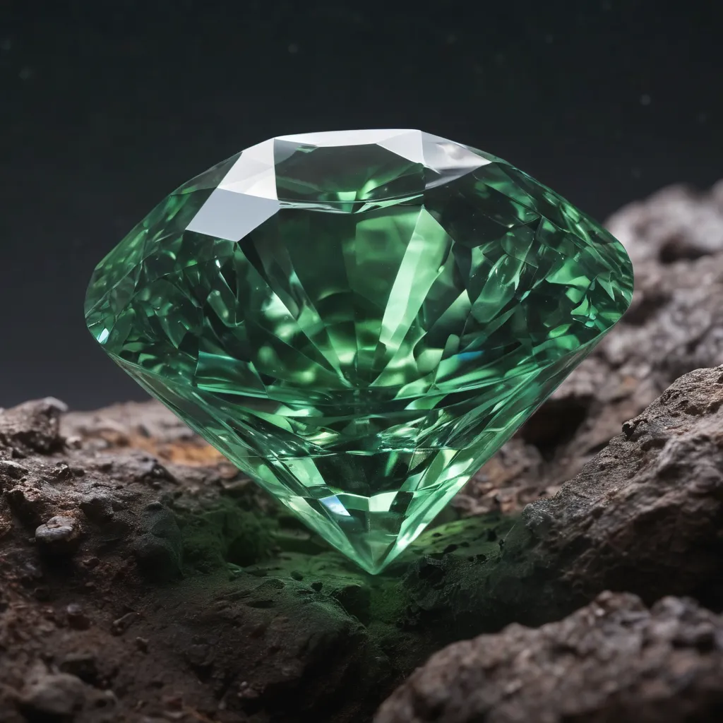 Green Fluorescence in Diamonds Under UV Light